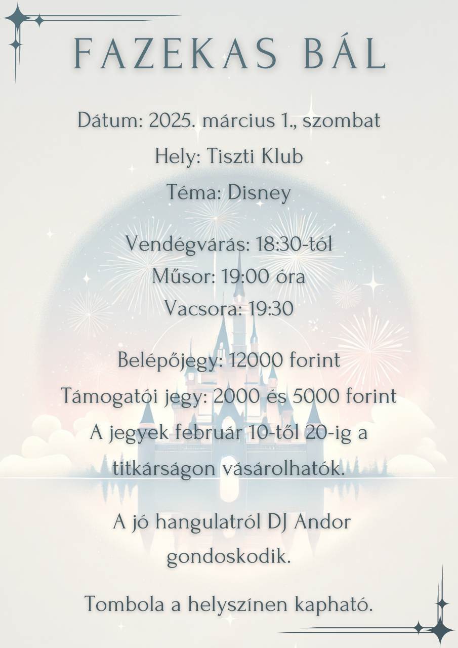 Fazekas Bál – 2025. – Kiskunhalasi Fazekas Mihály Általános Iskola